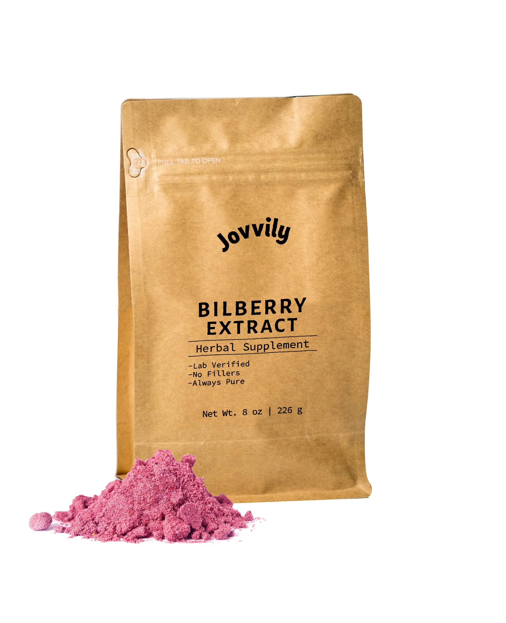 Jovvily Bilberry Extract Powder - 8 oz - Herbal Supplement - Always ...