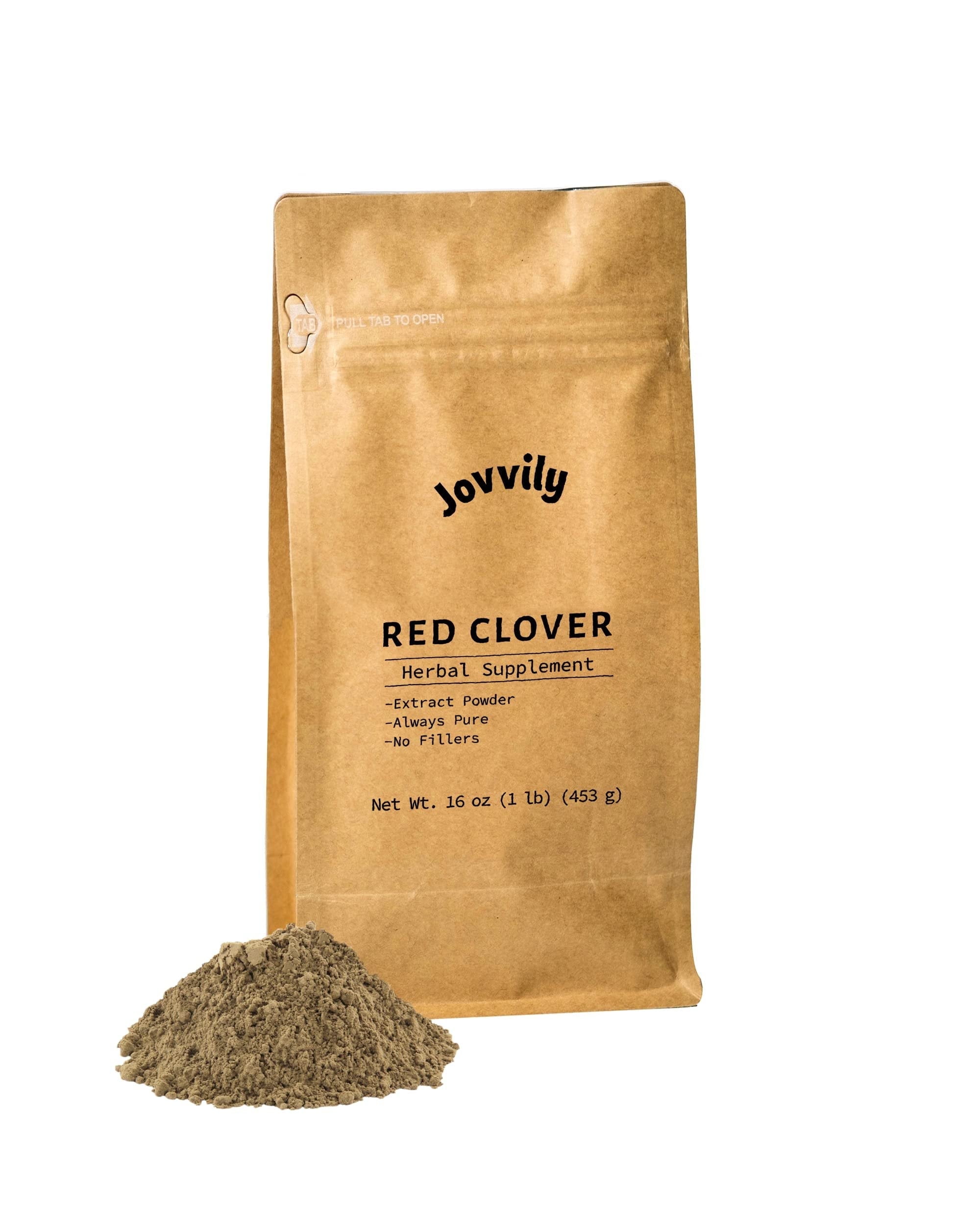 Jovvily Red Clover Herb Powder - 1 lb - Always Pure - No Fillers Or ...