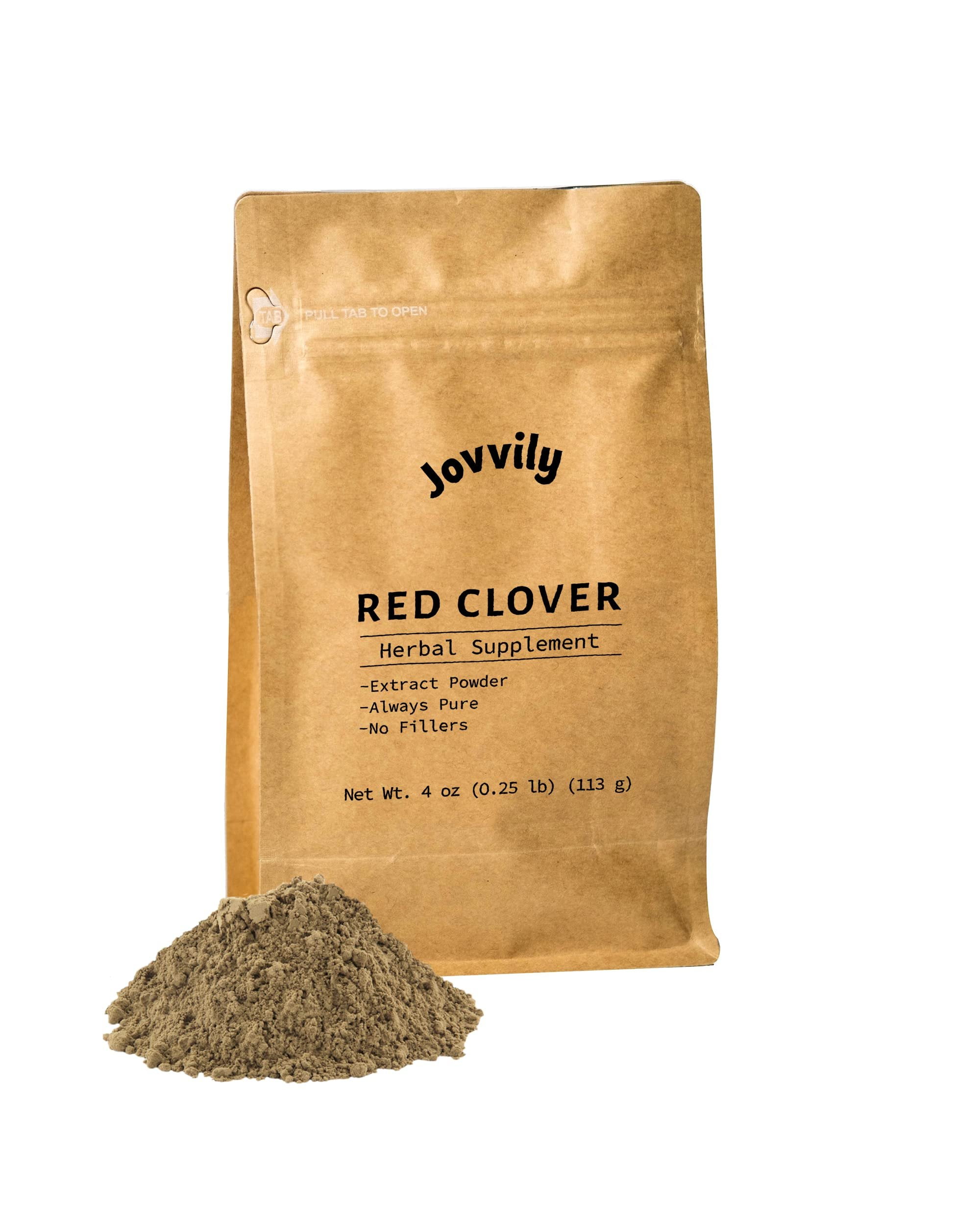 Jovvily Red Clover Herb Powder - 4 oz - Always Pure - No Fillers Or ...