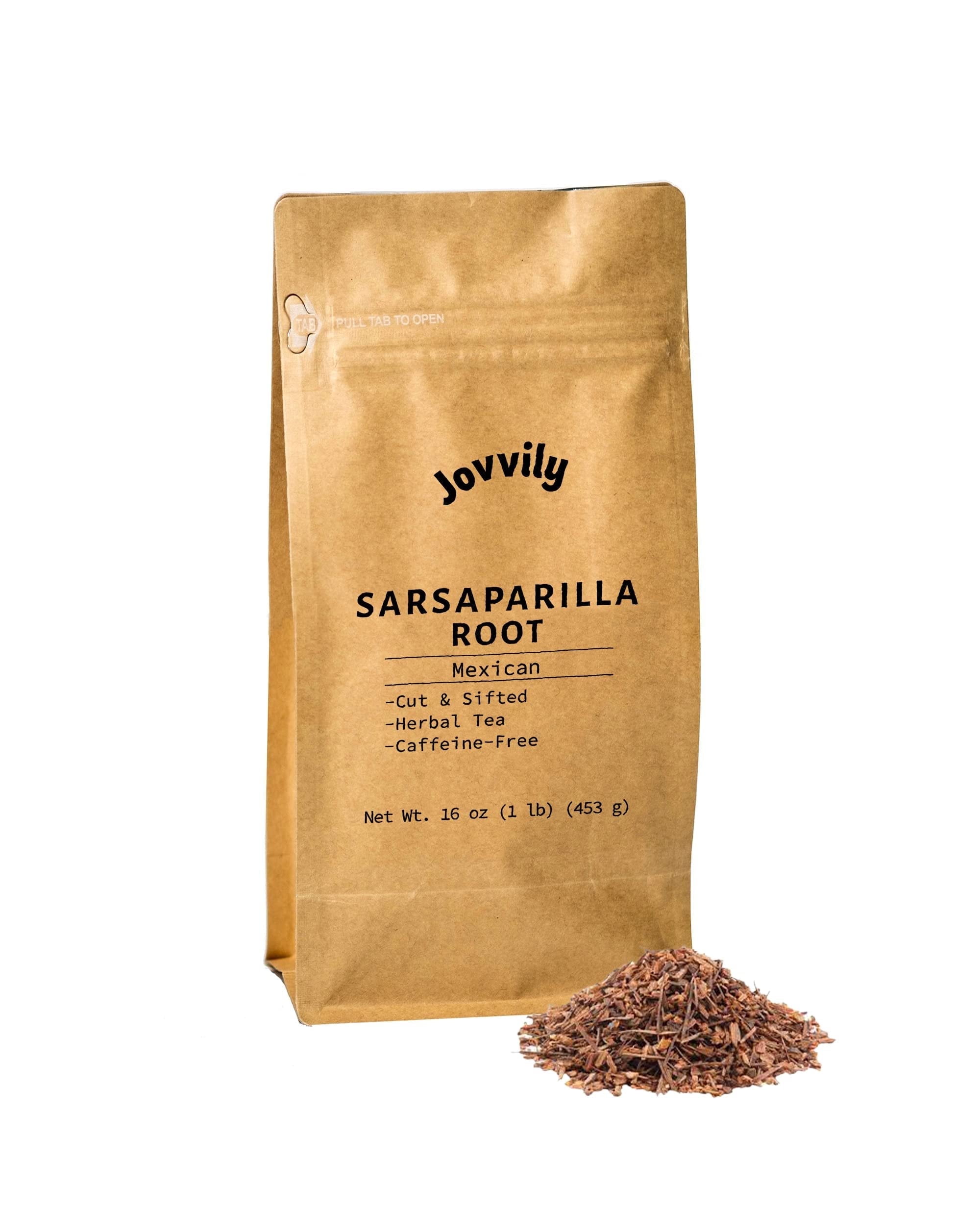 Jovvily Sarsaparilla Root - 1 lb - Cut & Sifted - Herbal Tea - Flavor ...