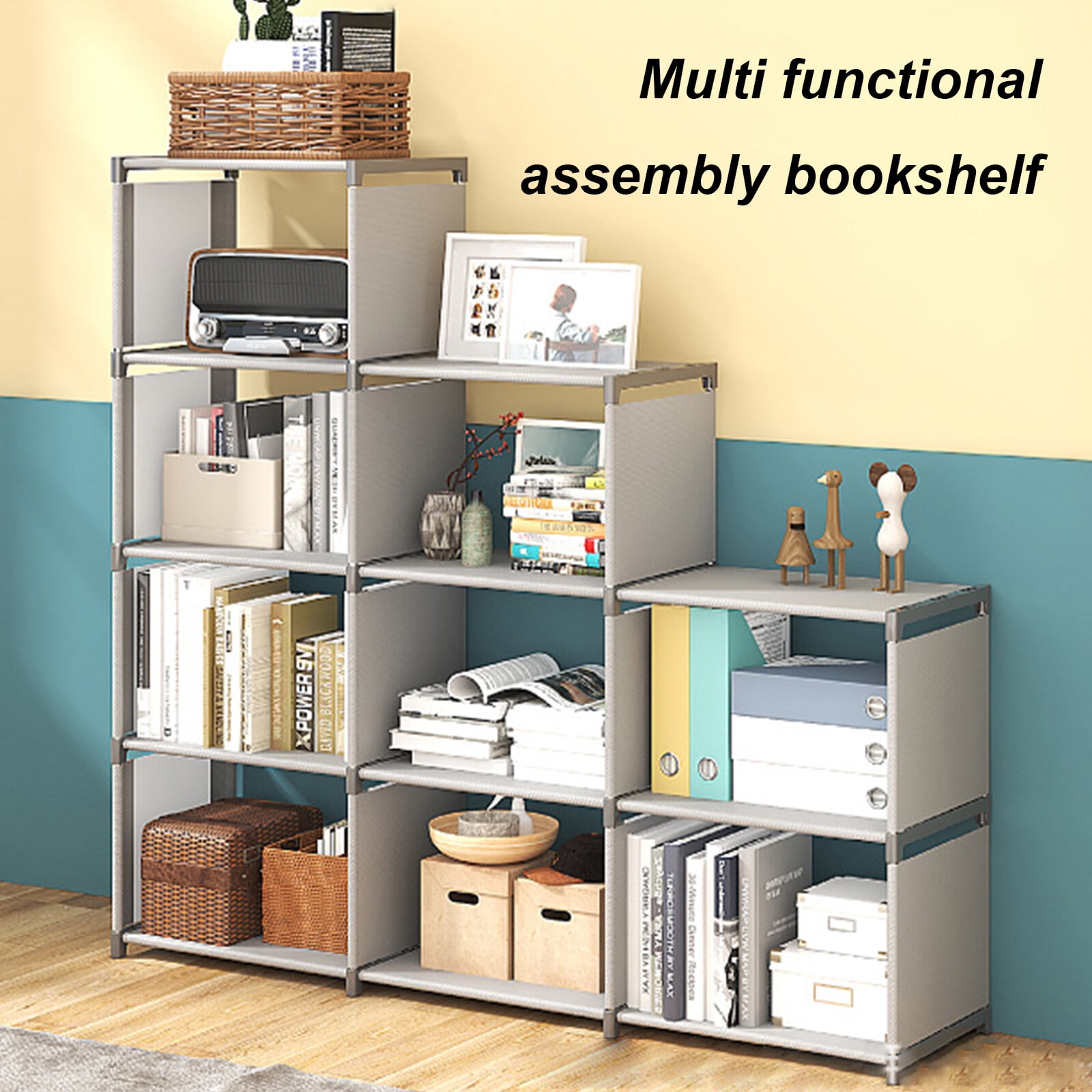 Jowenia 9 Cube Storage Organizer Cube Bookshelf DIY Bookcase for ...