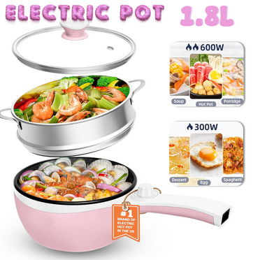 Miumaeov 4L/4.2QT Electric Hot Pot Multifunctional Portable Non-stick ...