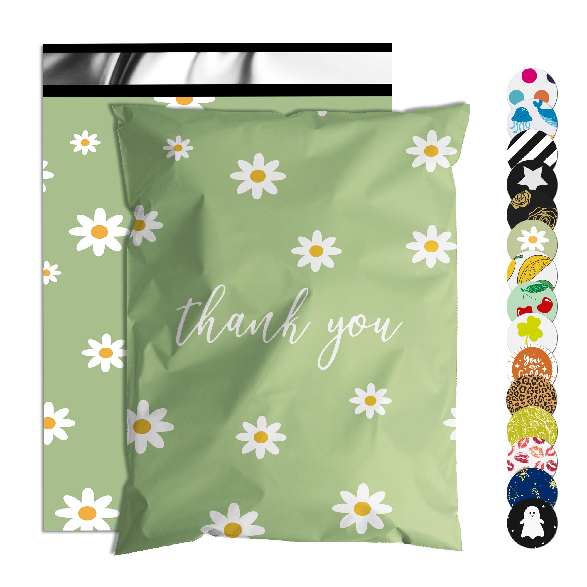 Jowlroel Thank You Poly Mailer 14.5x19 Inch 50 Pcs, Waterproof and Tear ...