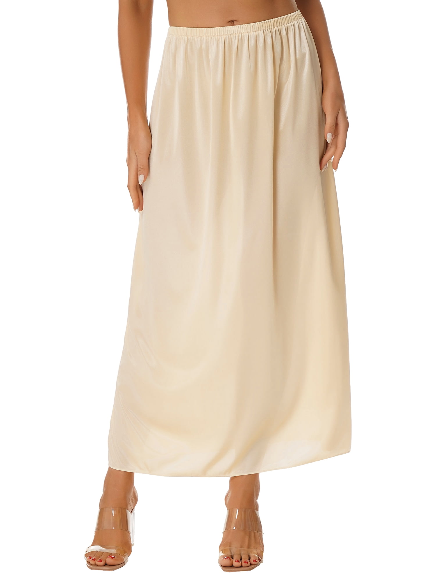 Jowowha Half Slip Underskirt Women's Petticoat Lingerie Satin Half Slip ...