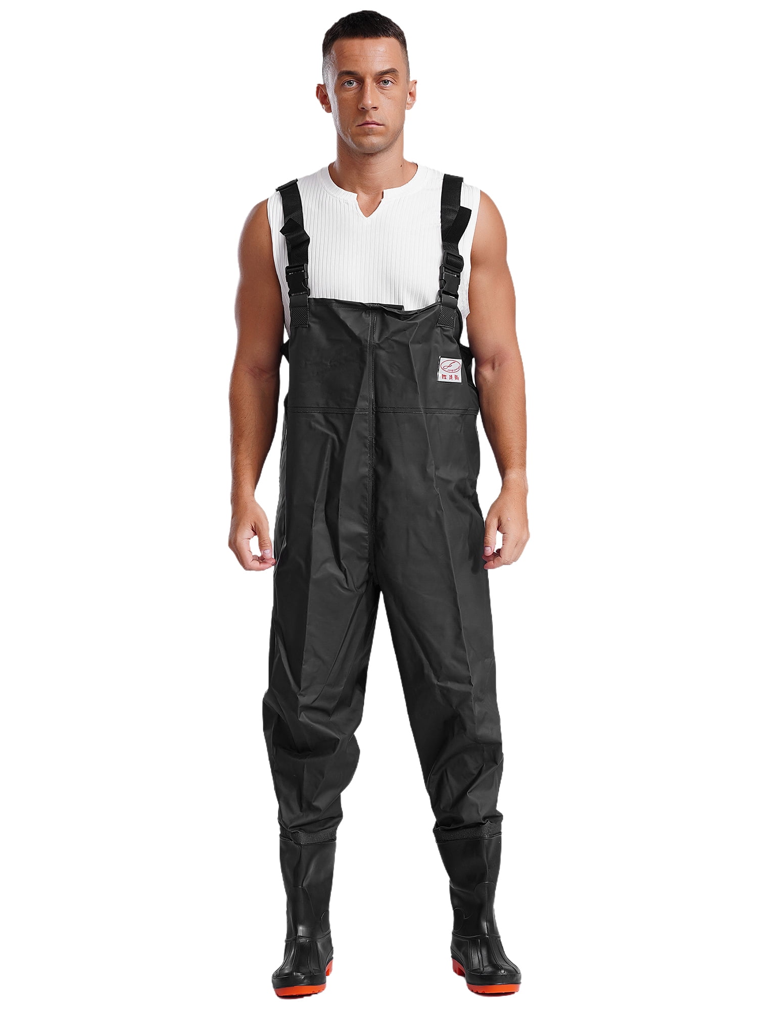 Jowowha Men's Durable Fishing Waders PVC Waterproof Bootfoot Chest ...