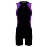 Jowowha Women's 80s/90s Leotards One Piece Swimsuit Colorblock Unitard ...