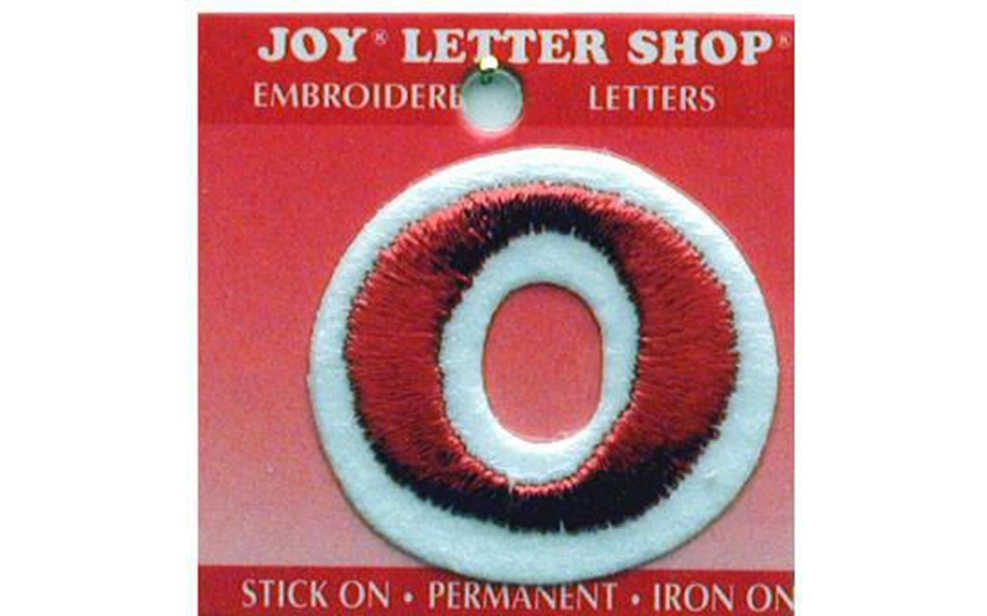 Joy Applique Letter Iron On Cooper 1.5" Red O - Walmart.com
