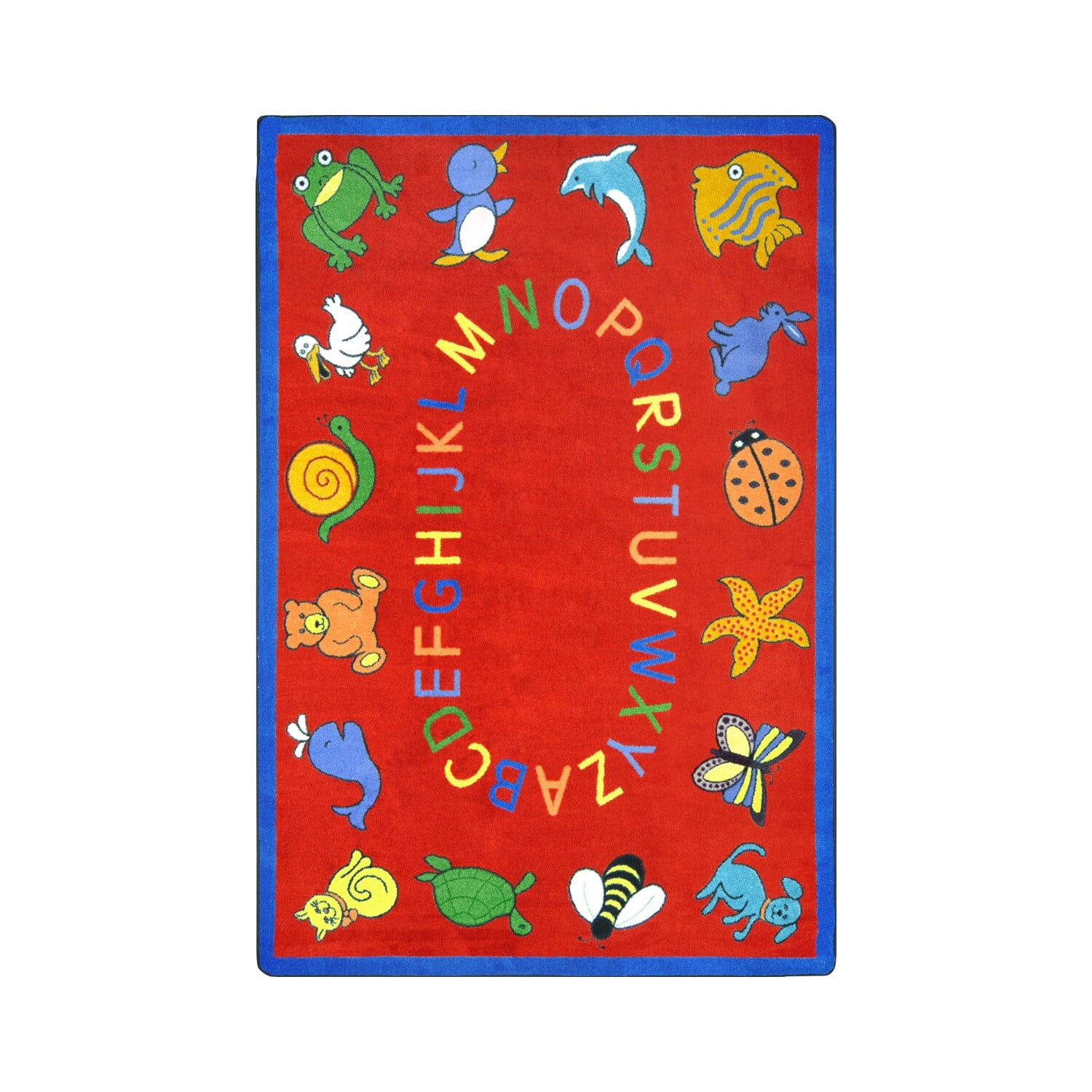 ABC Animals Area Rug-Color:Red,Size:7'8" x 10'9" - Walmart.com