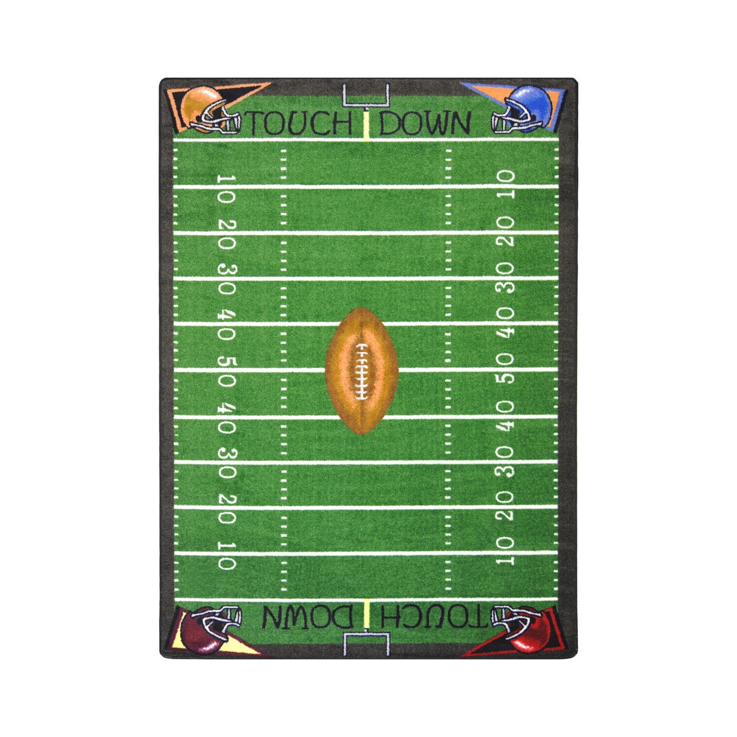 Football Fun 7'8" x 10'9" Area Rug In Color Multi - Walmart.com