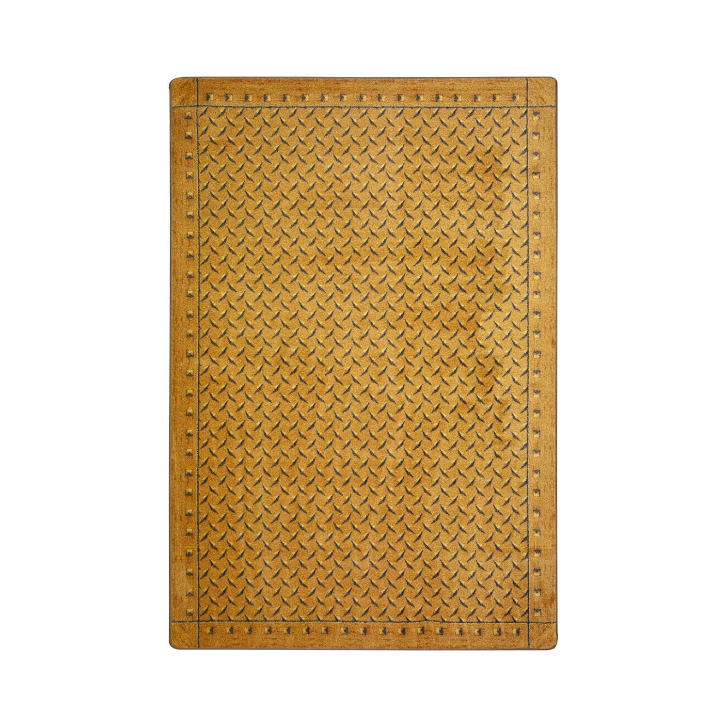 Diamond Plate 7'8" x 10'9" Area Rug In Color Gold - Walmart.com