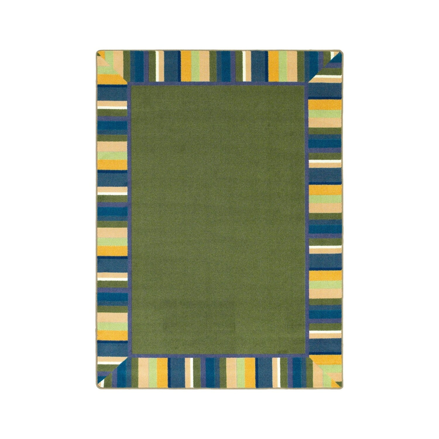 Joy Carpets 1535C-01 Clean Green Bold 5 ft.4 in. x 7 ft.8 in. WearOn ...