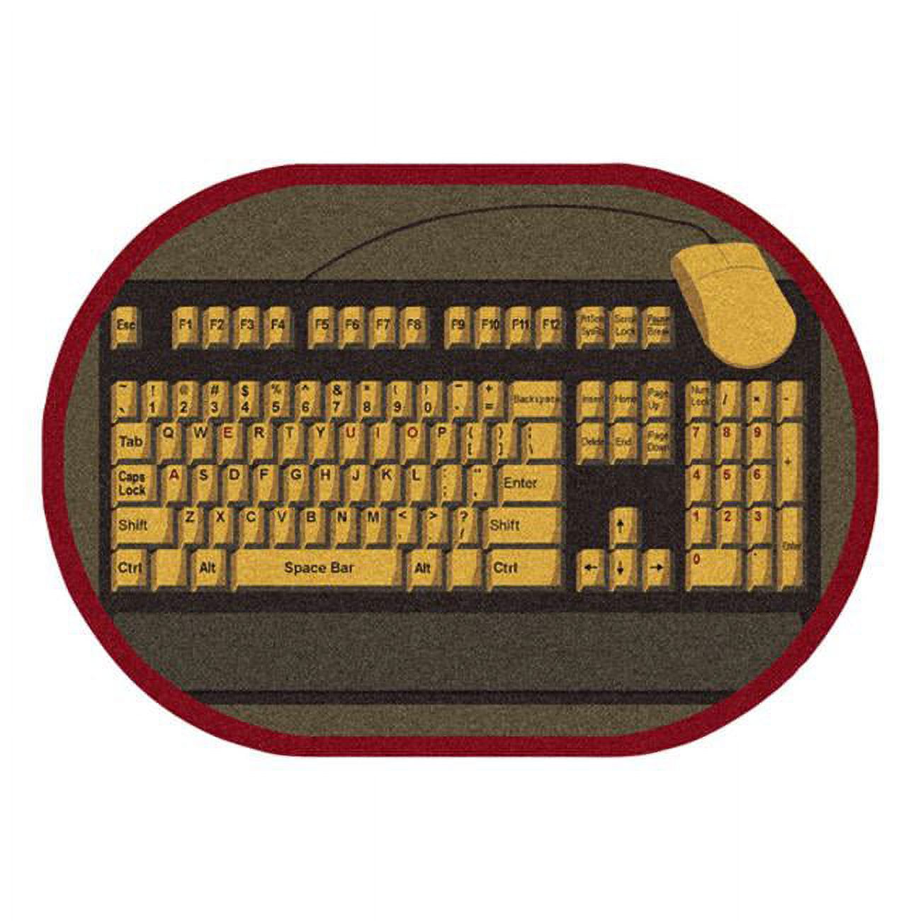 Joy Carpets 1590CC-02 Keyboard Connection Brown 5 ft.4 in. x 7 ft.8 in ...
