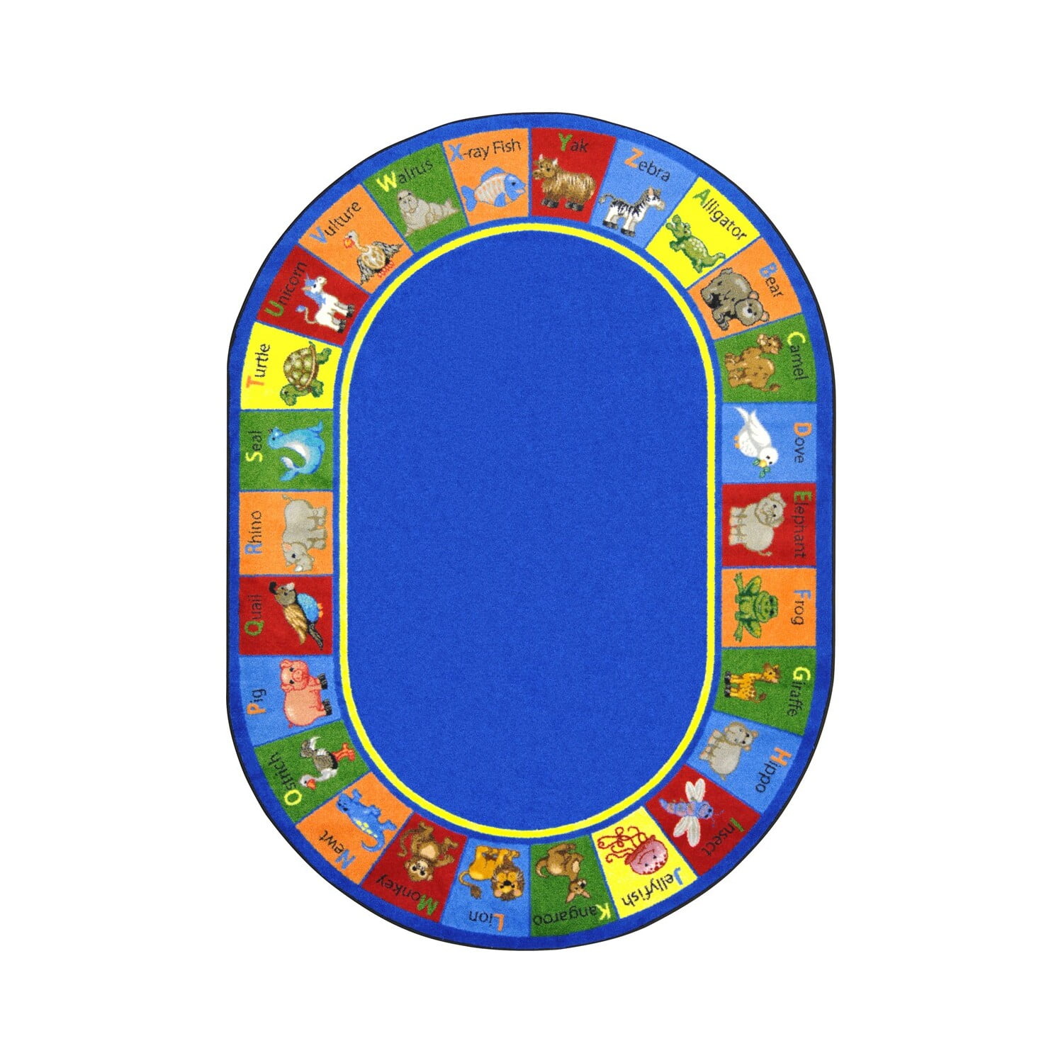 Joy Carpets Kid Essentials Early Childhood Animal Phonics Rug 5'4" x 7 ...