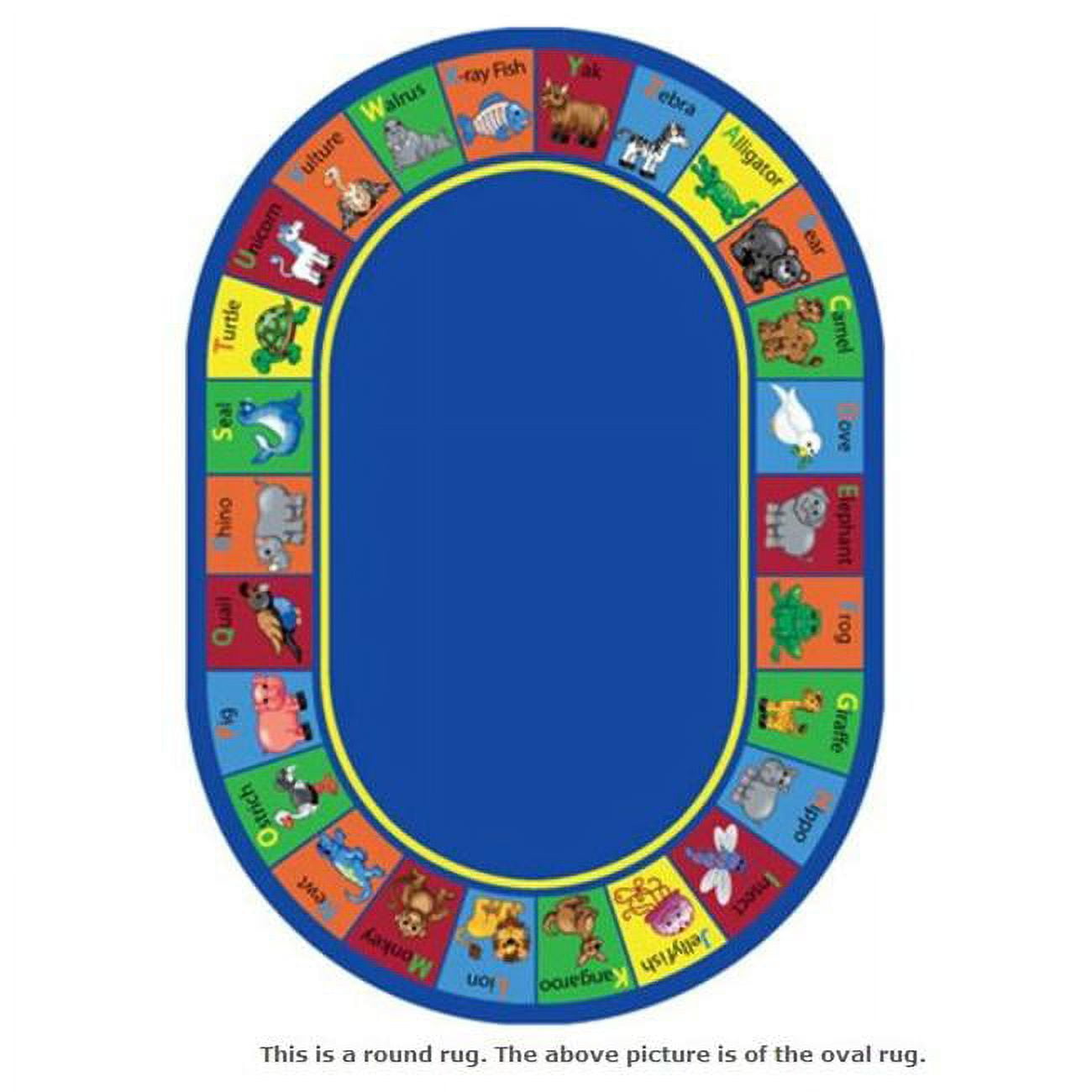 Joy Carpets 1623XLE Animal Phonics 13 ft.2 in. Round 100 Pct ...