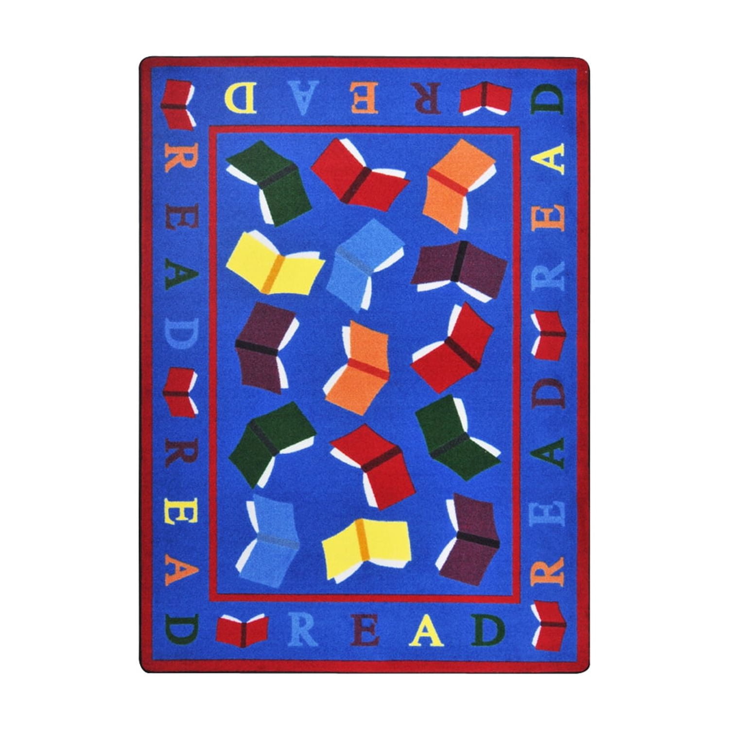 Scattered Books 5'4" x 7'8" Area Rug In Color Multi - Walmart.com