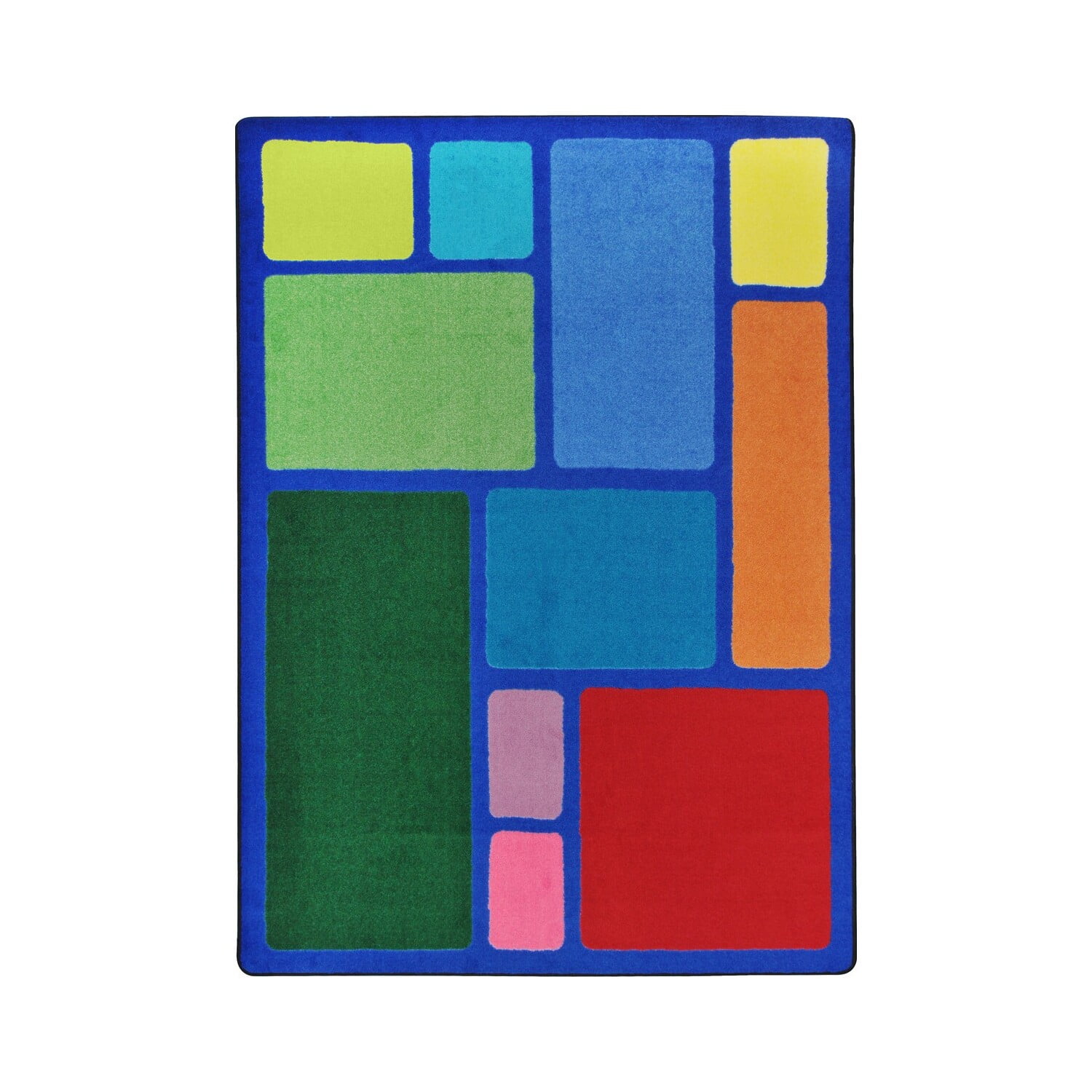Joy Carpets 1800D-01 Kid Essentials Our Block Early Childhood Rectangle ...