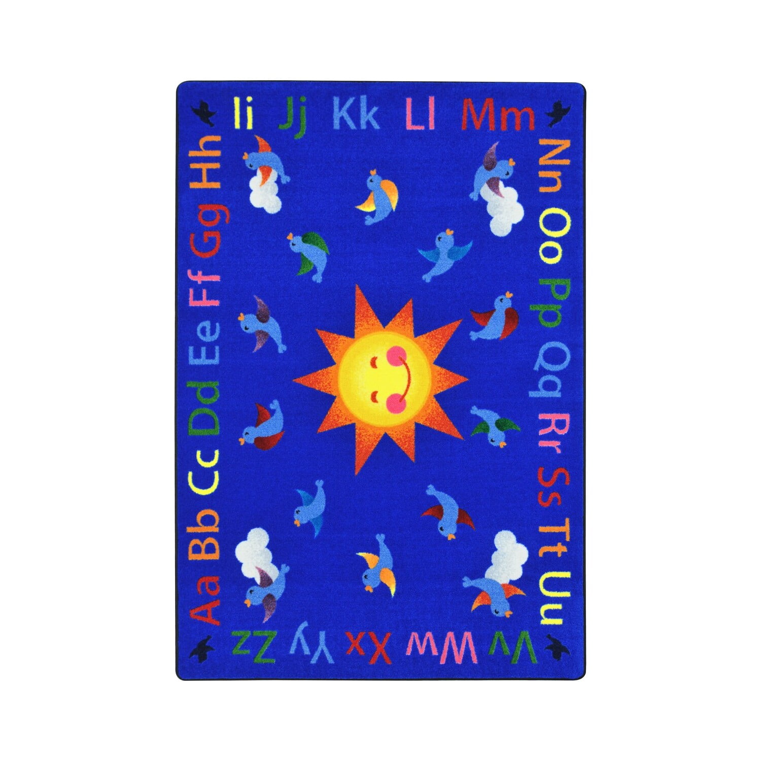 Joy Carpets 1911D Alphabet Tweet Classroom Seating Rectangle Rug Multi ...