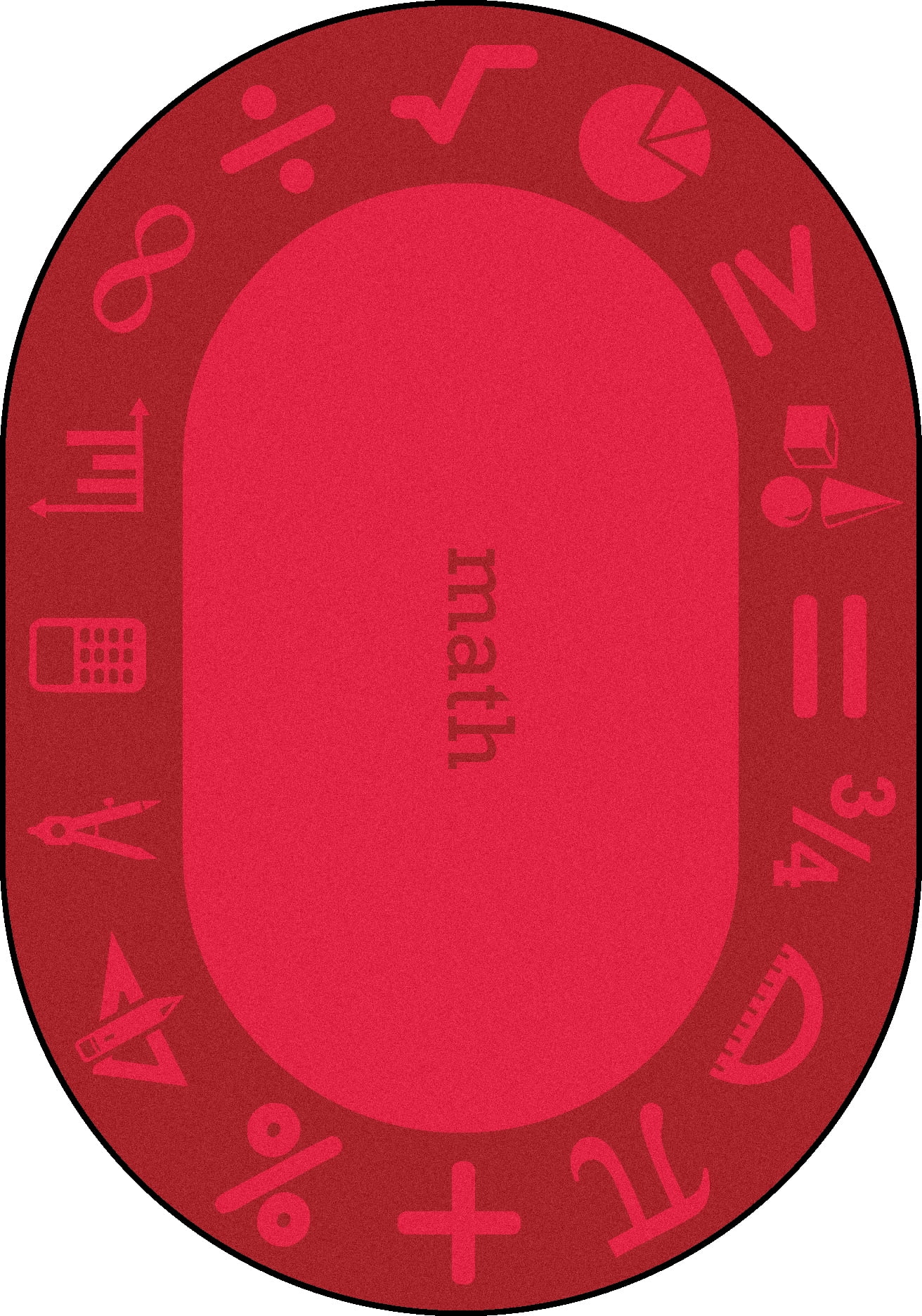 Joy Carpets Kid Essentials STEAM 54" x 78" Oval Indoor Area Rug in ...