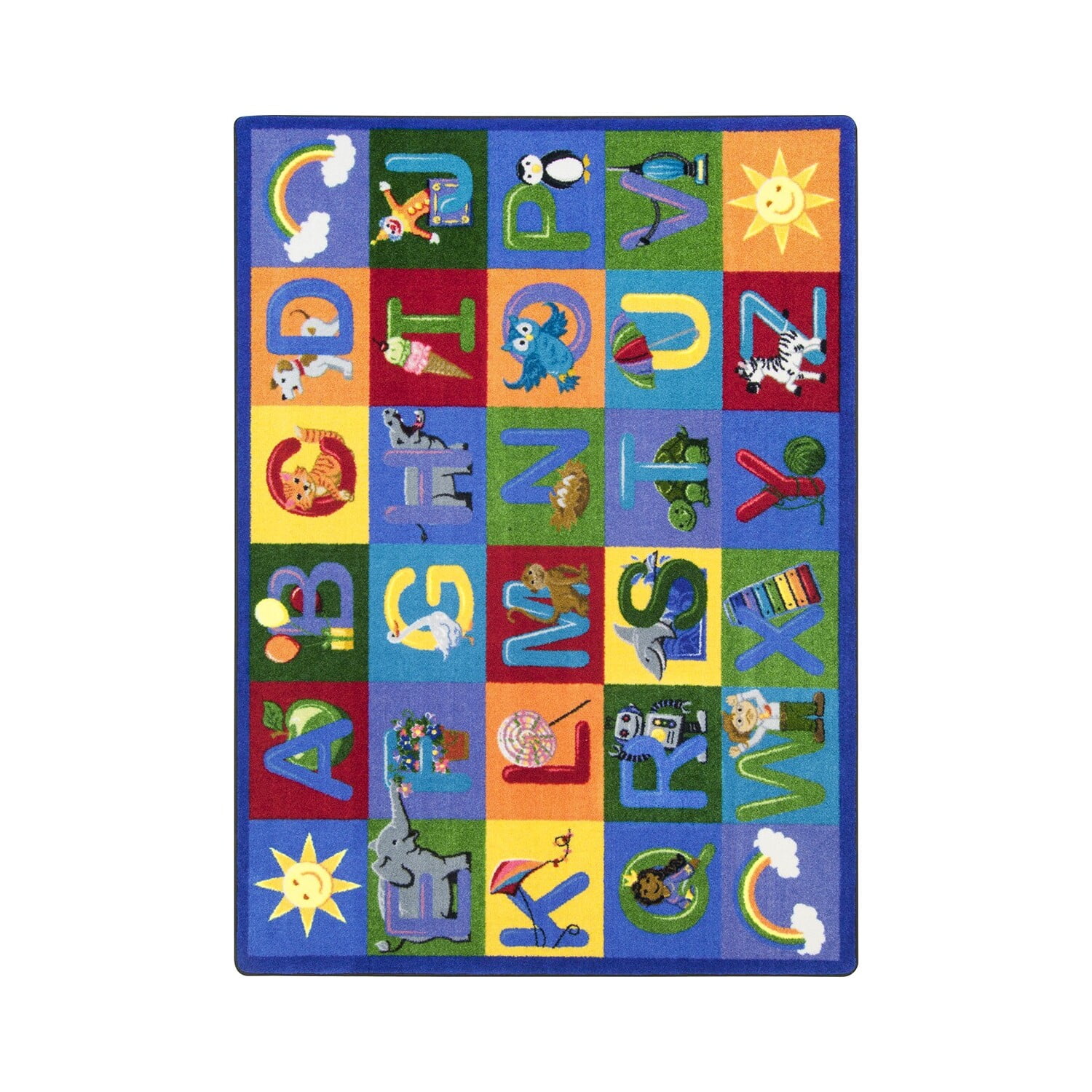 Joy Carpets 1926D 7 ft. 8 in. x 10 ft. 9 in. Learning Letter Sounds ...