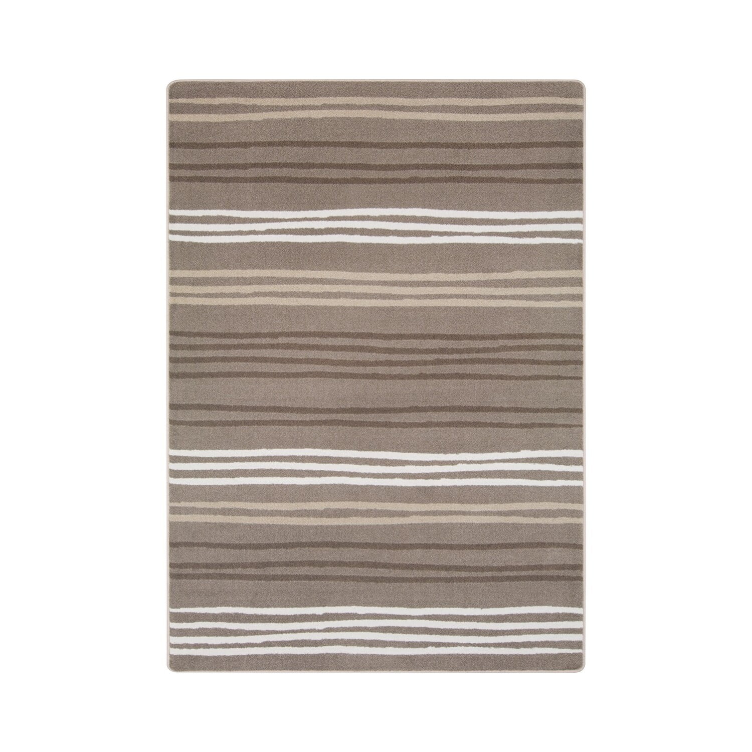 Joy Carpets 2010D-03 All Lined Up Rectangle Area Rug Neutral - 7 ft. 8 ...