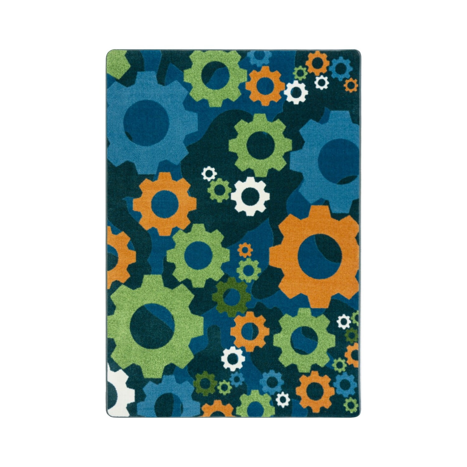 Joy Carpets 2071C-01 5 ft. 4 in. x 7 ft. 8 in. Shifting Gears Children ...