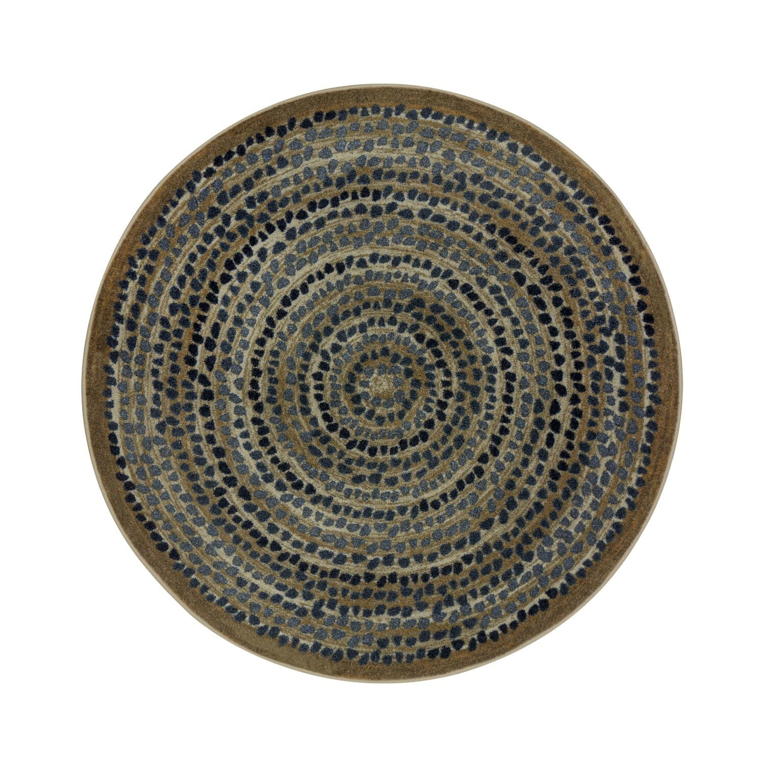 Joy Carpets 2107E-01 7 ft. 7 in. Rainbow Rings Children Round Rug Multi ...