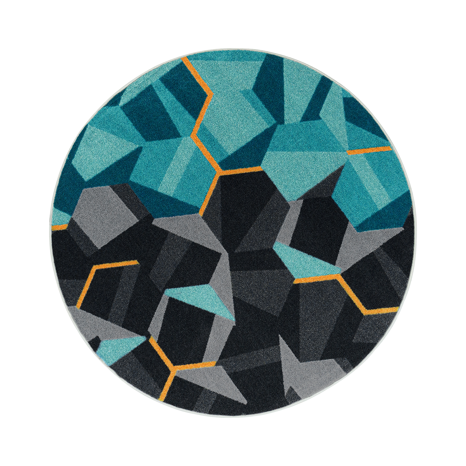 Joy Carpets 2134H-01 5 ft. 4 in. Stealth Machine Tufted Cut Pile Round ...