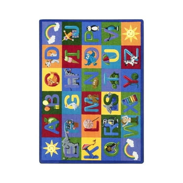 Carpets For Kids Learning Blocks 5.83 ft. x 8.33 ft. Rectangle Carpet ...
