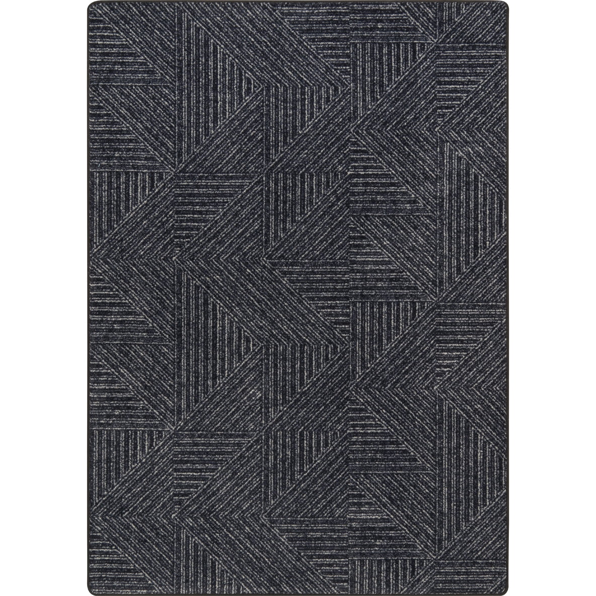 Joy Carpets Above Board 5'4" x 7'8" Area Rug in color Onyx - Walmart.com