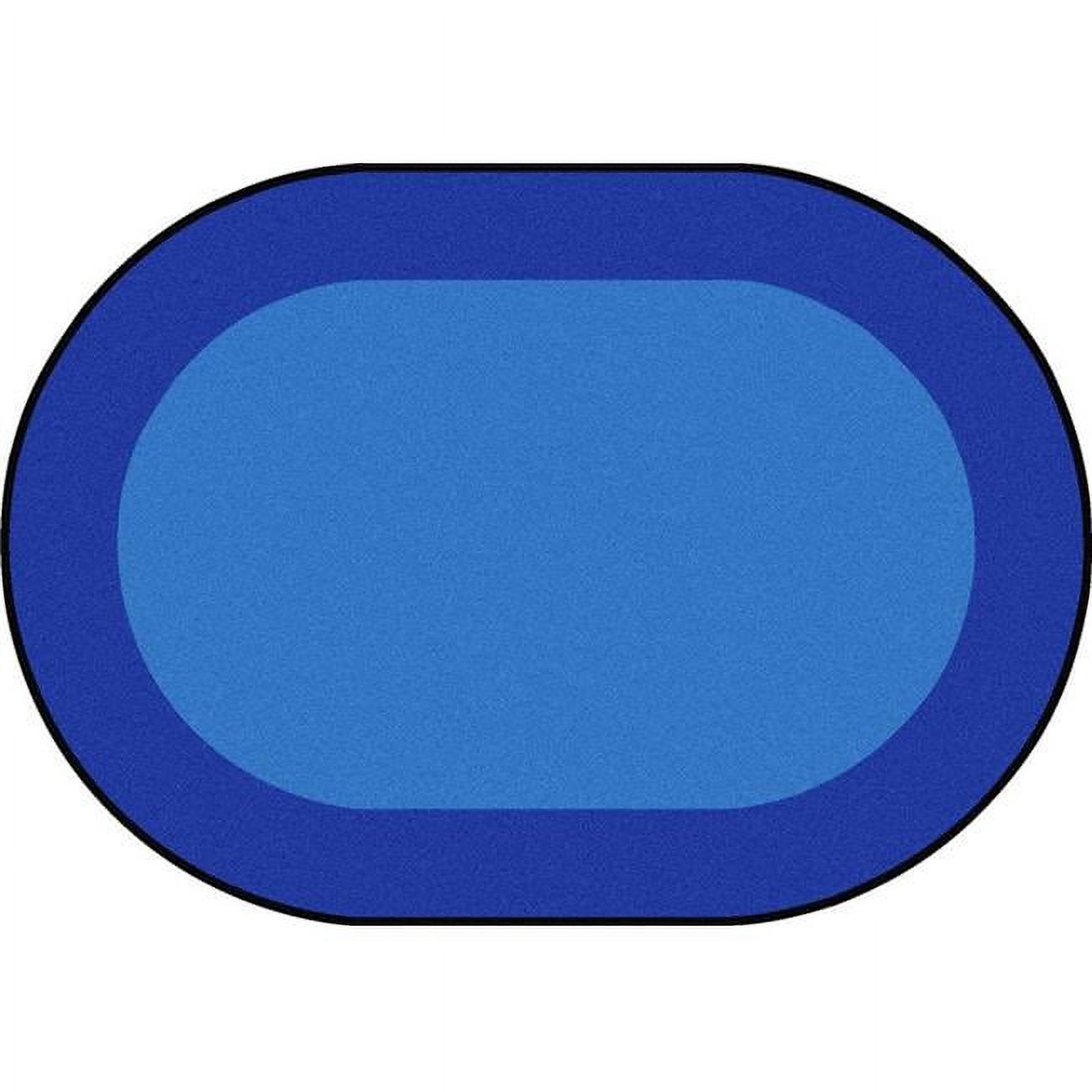 Joy Carpets All Around Oval Classroom Carpet Blue - 5 ft. 4 in. x 7 ft ...