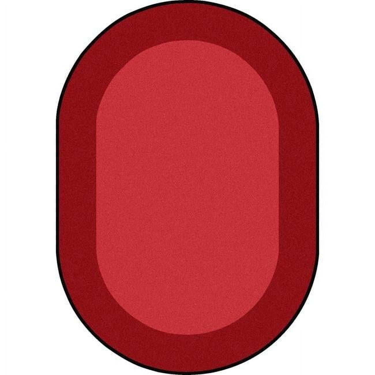 Joy Carpets All Around Oval Classroom Carpet Red - 5 ft. 4 in. x 7 ft ...