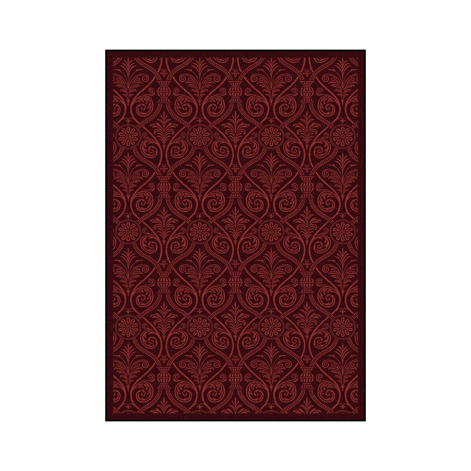 Any Day Matinee - Theater Area Rugs Damascus, 3'10" x 5'4", Burgundy ...