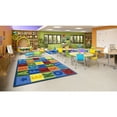 Joy Carpets Colorful Learning 5'4" x 7'8" Area Rug In Color Multi ...