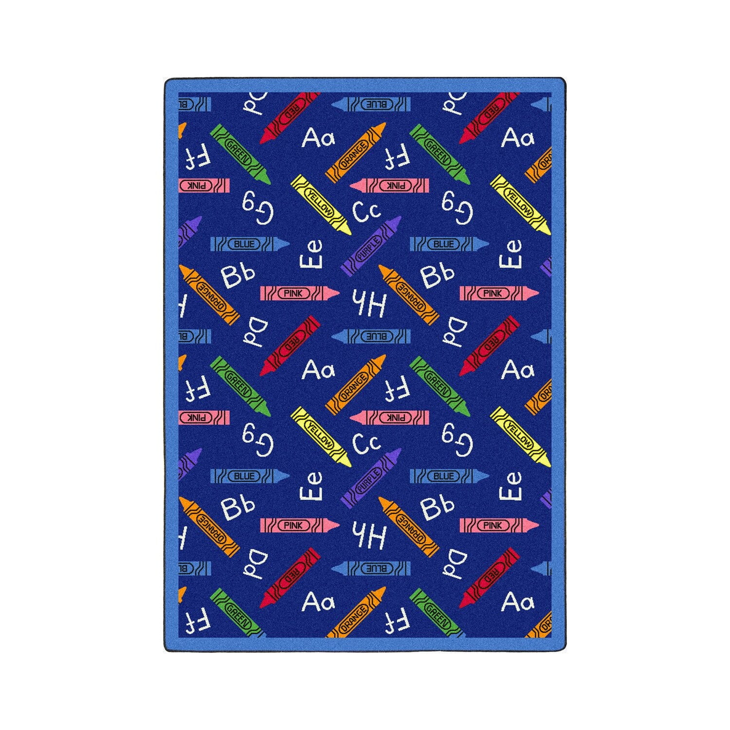 Playful Patterns - Children's Area Rugs Crayons, 5'4" x 7'8", Blue ...