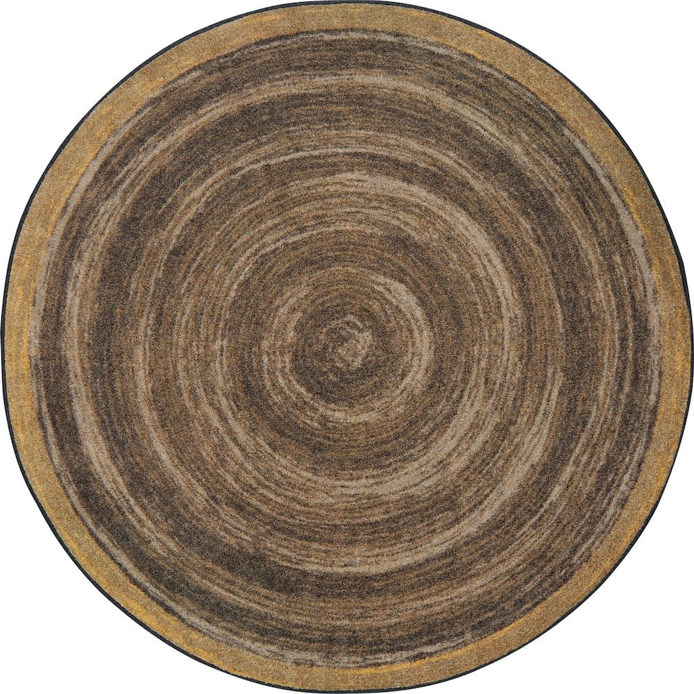 Feeling Natural 5'4" Round area rug in color Walnut - Walmart.com