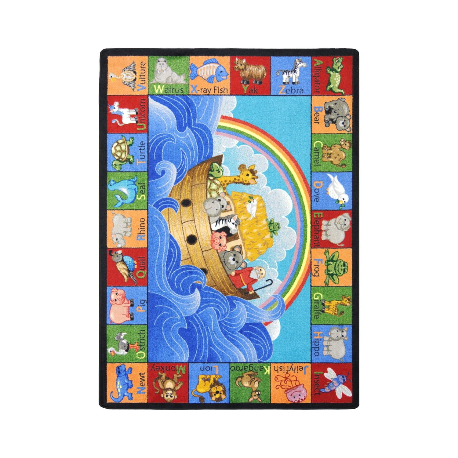 Joy Carpets Joy Carpet Noah'S Alphabet Animals Multi 5'4" x 7'8 ...