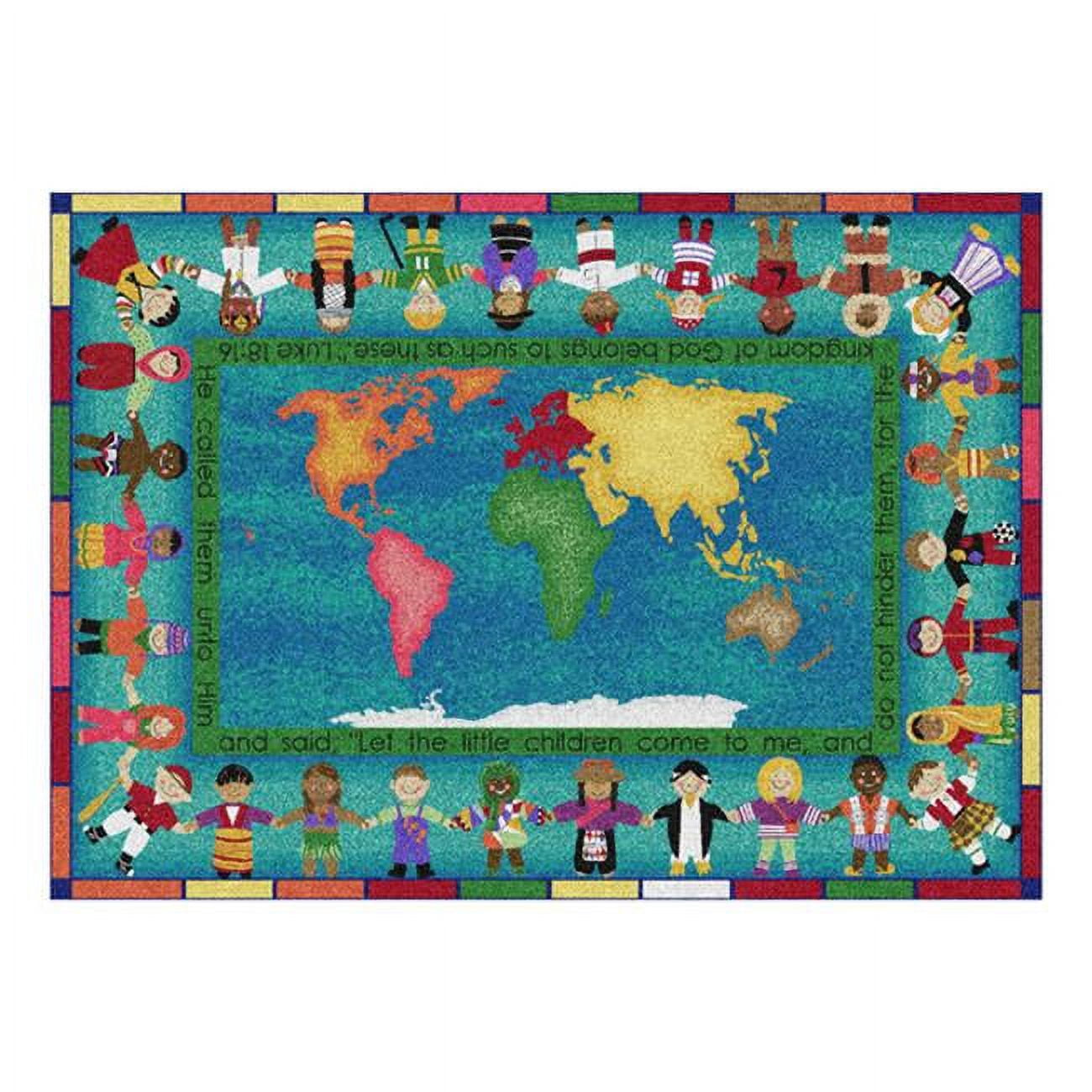 Joy Carpets Let the Children Come 7 ft.8 in. x 10 ft.9 in. WearOn Nylon ...