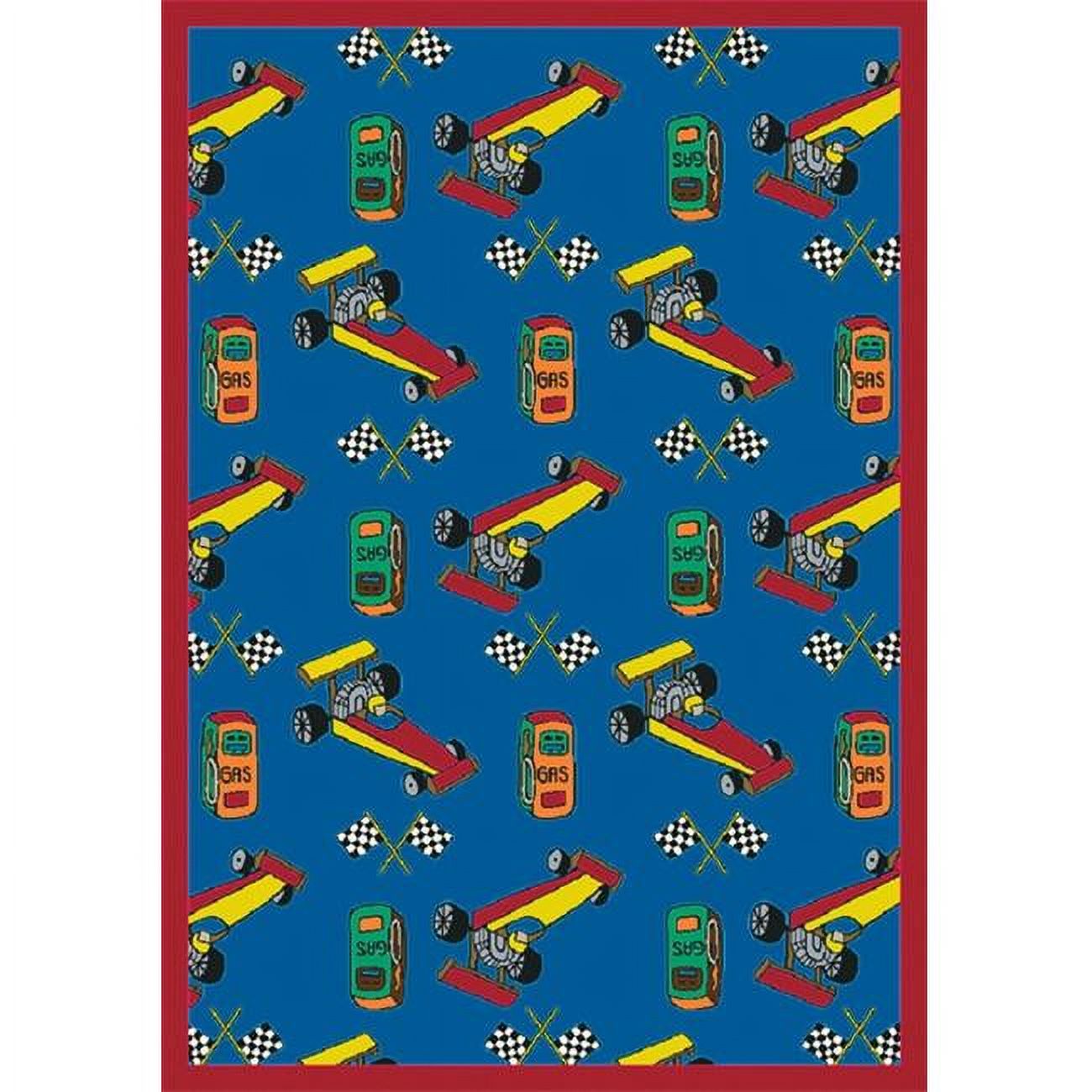 Joy Carpets Pit Stop 3'10" x 5'4" Area Rug In Color Blue - Walmart.com