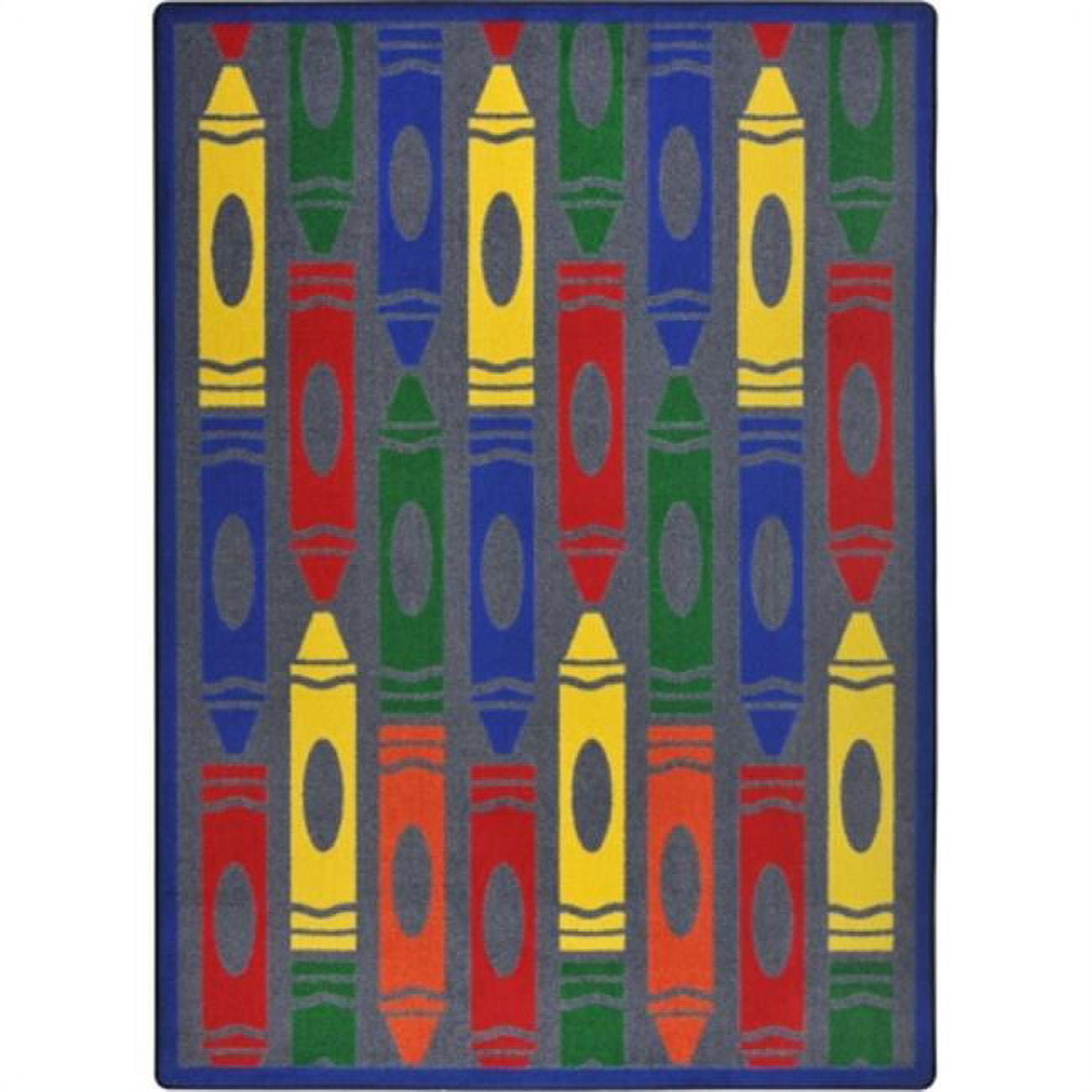 Joy Carpets Playful Patterns Jumbo Crayons Rectangle Childrens Area ...