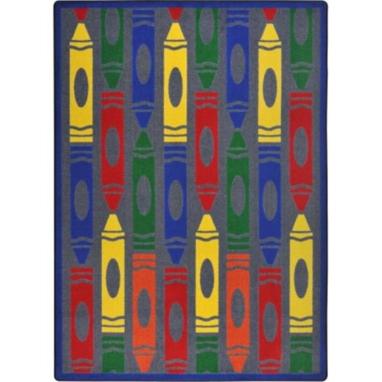 Joy Carpets Playful Patterns Jumbo Crayons Rectangle Childrens Area ...