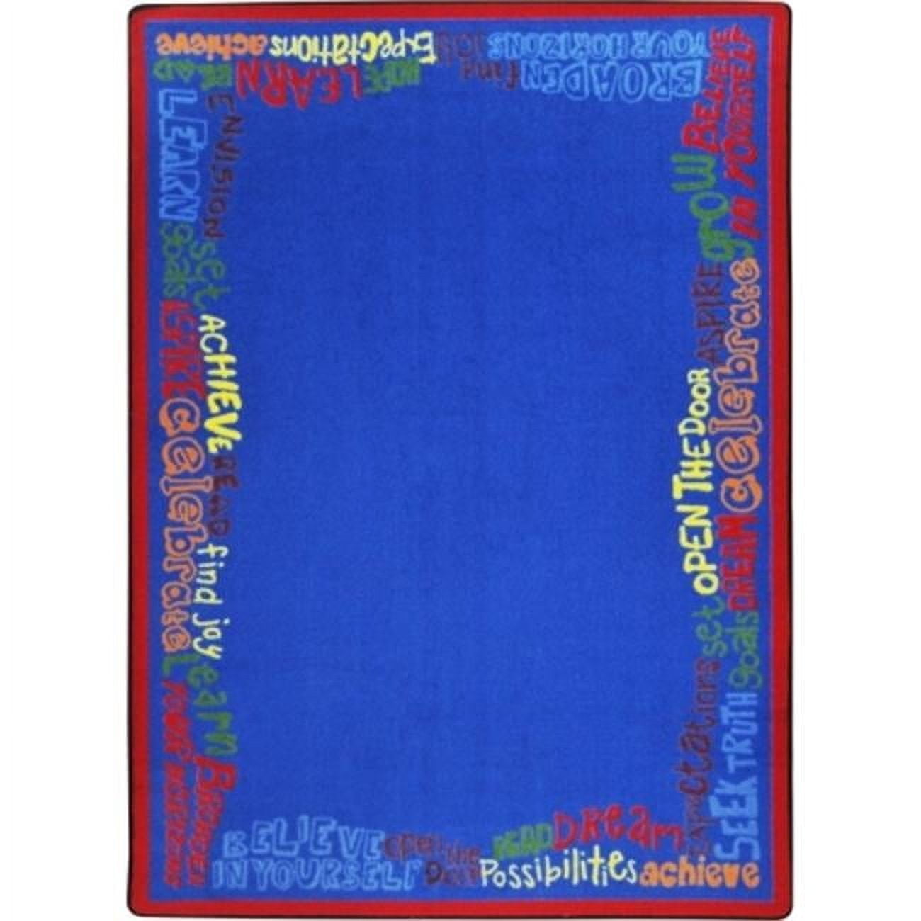 Joy Carpets Read Believe & Achieve Classroom Seating Rectangle Rug ...