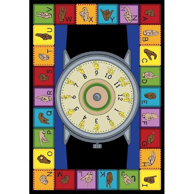 Joy Carpets Signs of the Time 5 ft.4 in. x 7 ft.8 in. WearOn Nylon ...