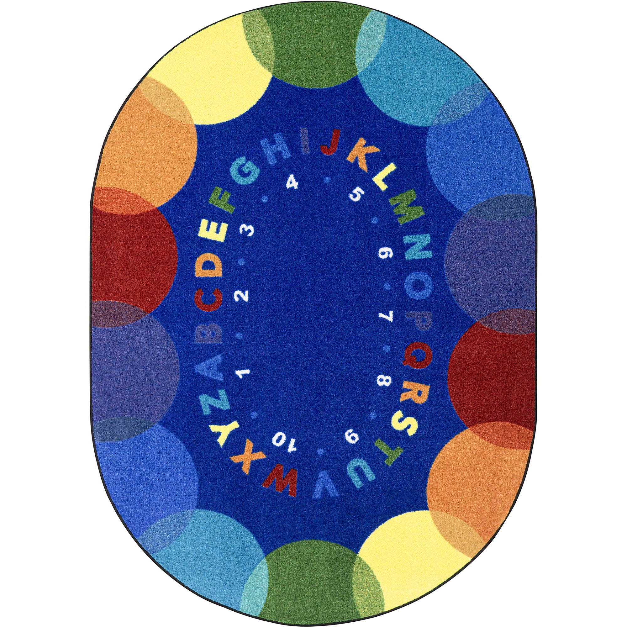 Joy Carpets Take A Seat 7'8" x 10'9" Indoor Oval Area Rug in Color ...