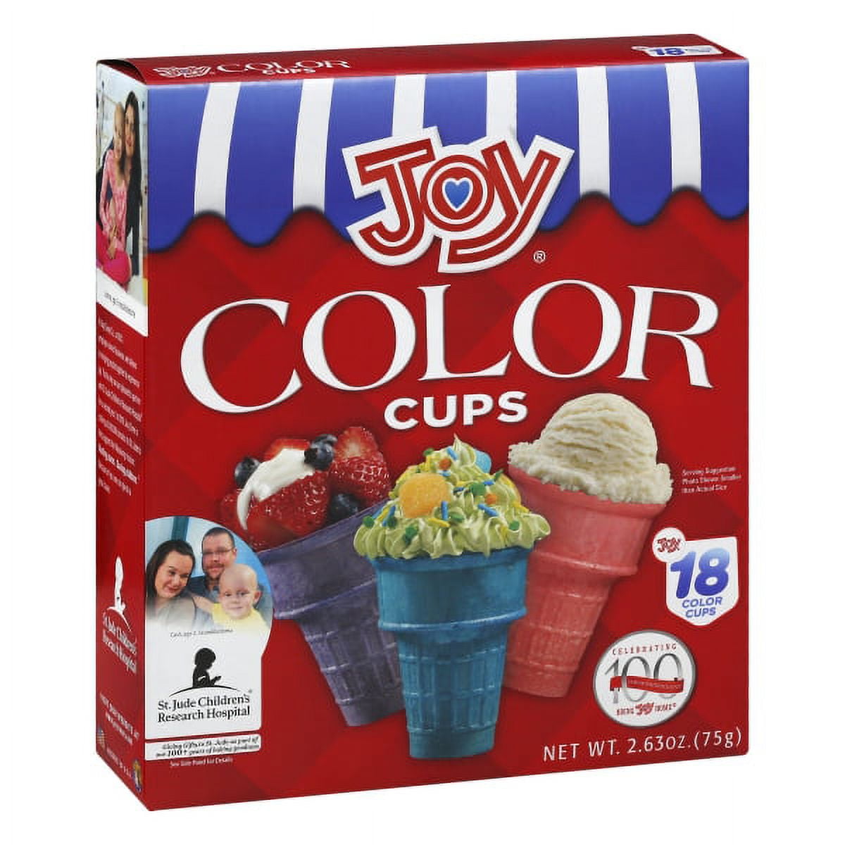 Joy Color Cups, 2.63 Oz., 18 Count - Walmart.com
