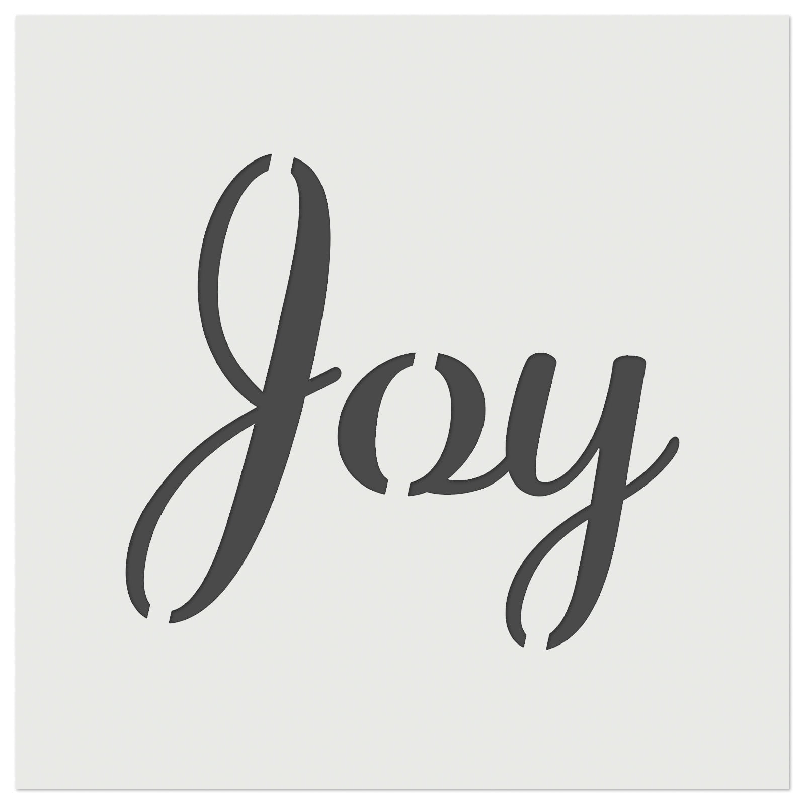 Joy Cursive Text DIY Cookie Wall Craft Stencil - 3.5 Inch - Walmart.com
