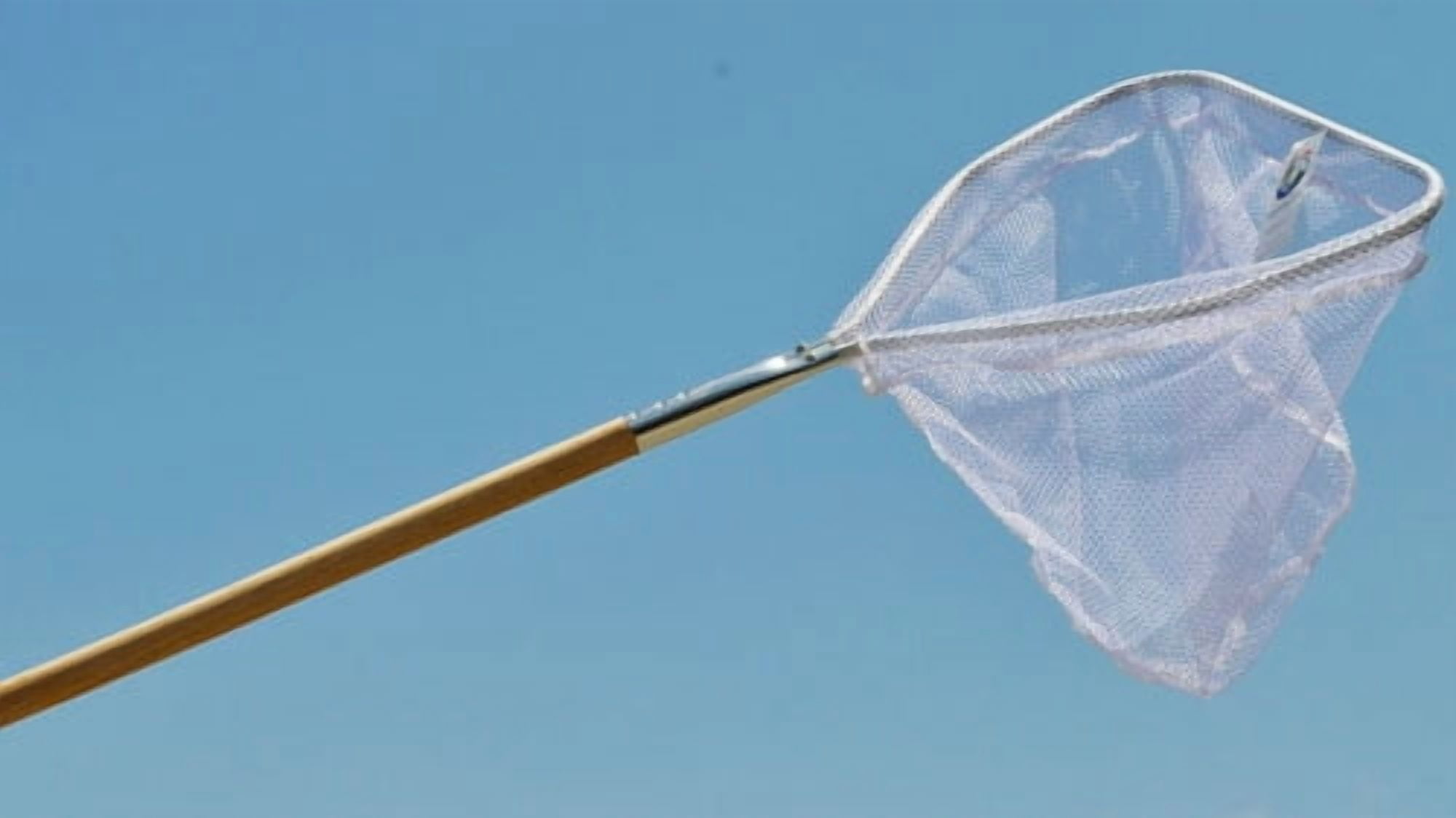 Joy Fish Landing Net 14" X 13" Hoop 4' Wood Handle White - Walmart.com