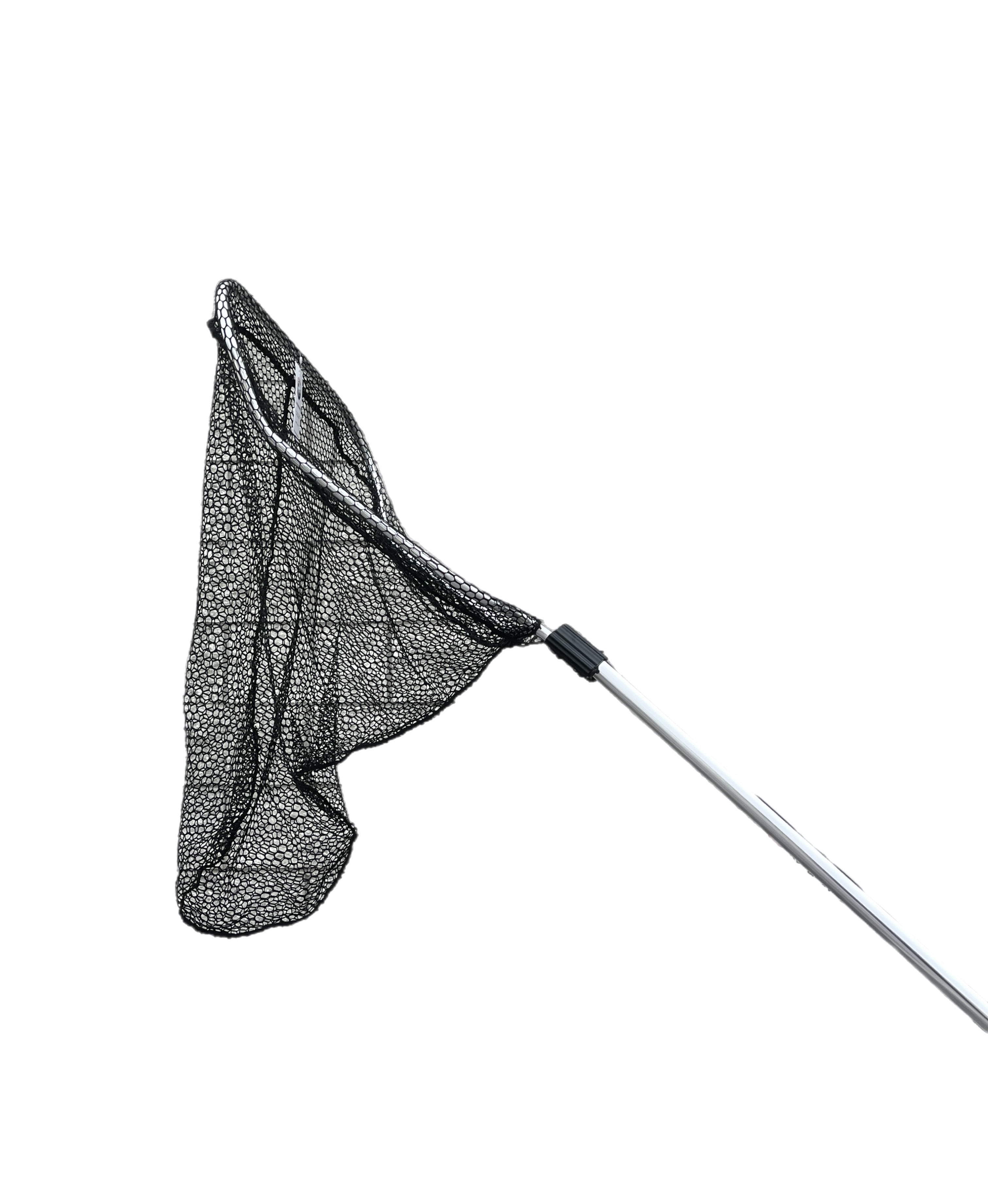 Joy Fish Landing Net 17" X 20" Hoop 6.5'-24' Handle Telescoping Black ...