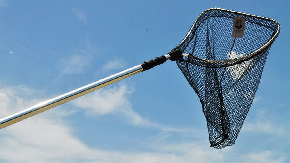 Joy Fish Landing Net 20" X 20" Hoop 6.5'-18' Handle Telescoping Black ...