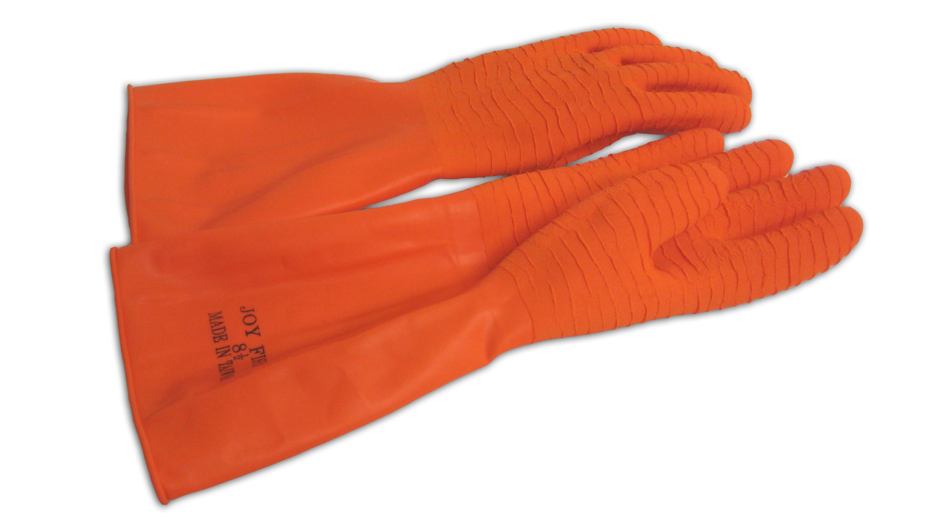 Joy Fish Latex Shrimp Rubber Glove Orange by Dozen Size 7 - Walmart.com