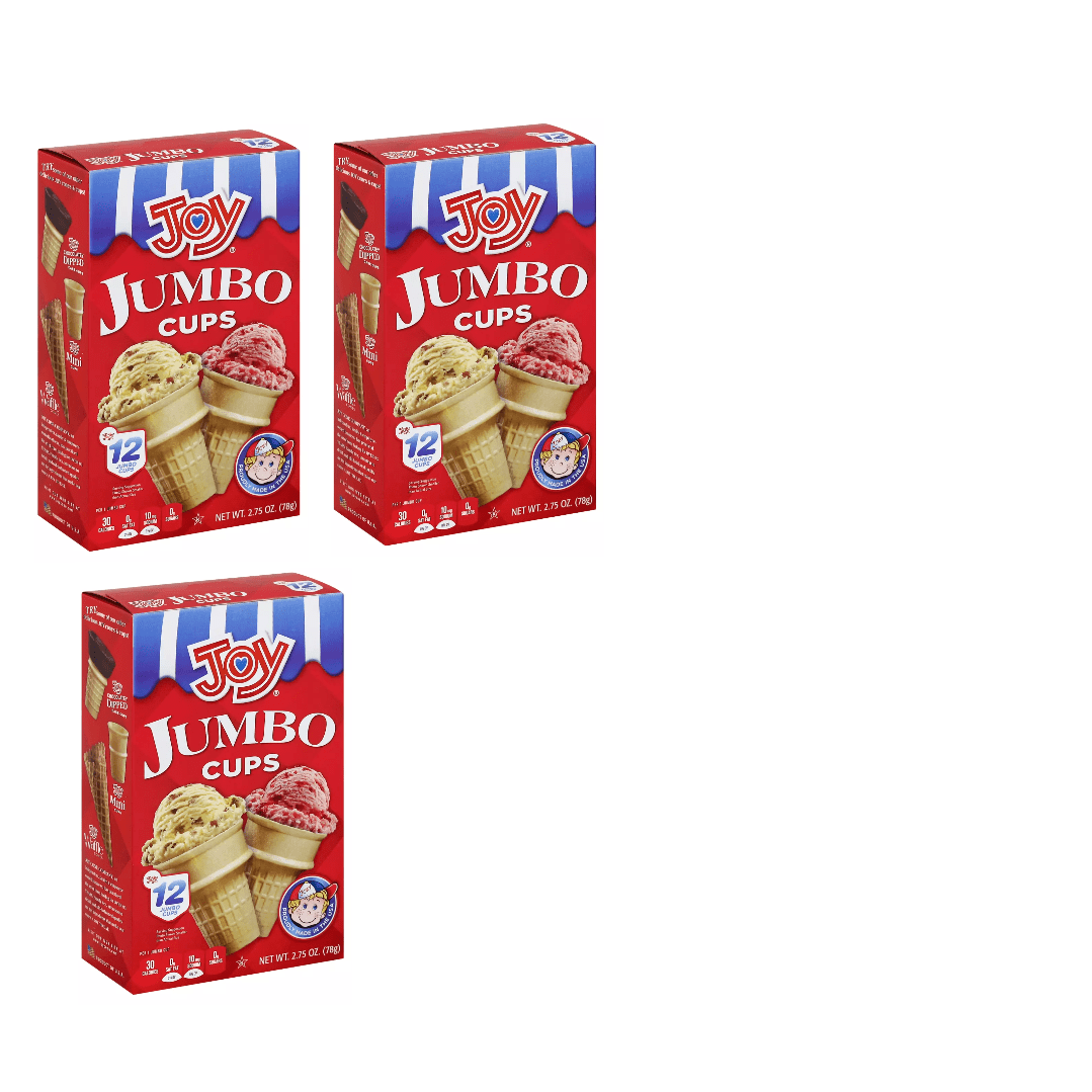 Joy Ice Cream Cups, Jumbo, 12 ct pack of 3 - Walmart.com